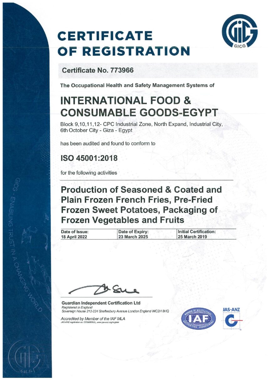 Certificates - IFCG